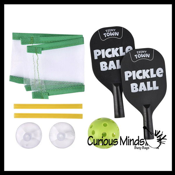 Mini Tabletop Pickleball Game Set - Net, Paddles and Ball - Indoor Off ...