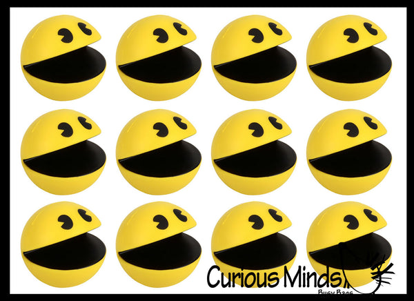 Pac Man Stress Ball - Squeeze to Open and Close Mouth - Munching Fidge ...