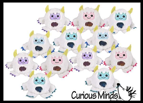 Plush Yeti Creature Bead Filled Squeeze Stress Balls - Sensory, Stress ...