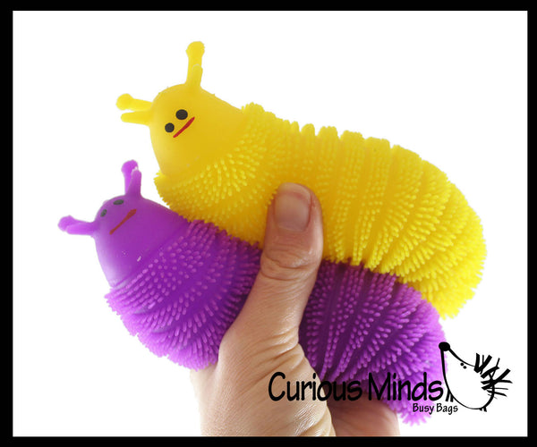 NEW - Puffer Slug Ball - Light Up Flashing Indoor Soft Hairy Air-Fille ...