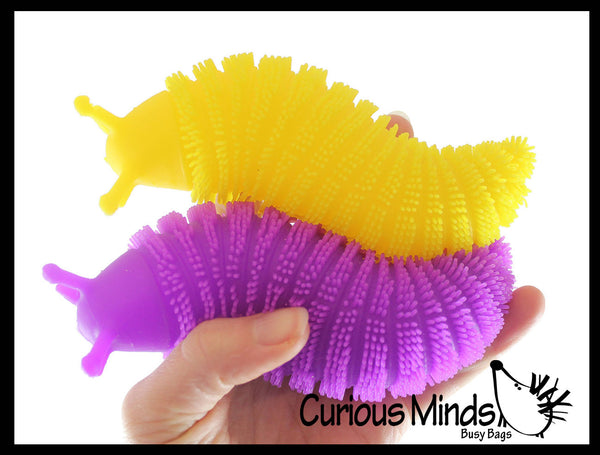 NEW - Puffer Slug Ball - Light Up Flashing Indoor Soft Hairy Air-Fille ...