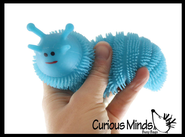 NEW - Puffer Slug Ball - Light Up Flashing Indoor Soft Hairy Air-Fille ...