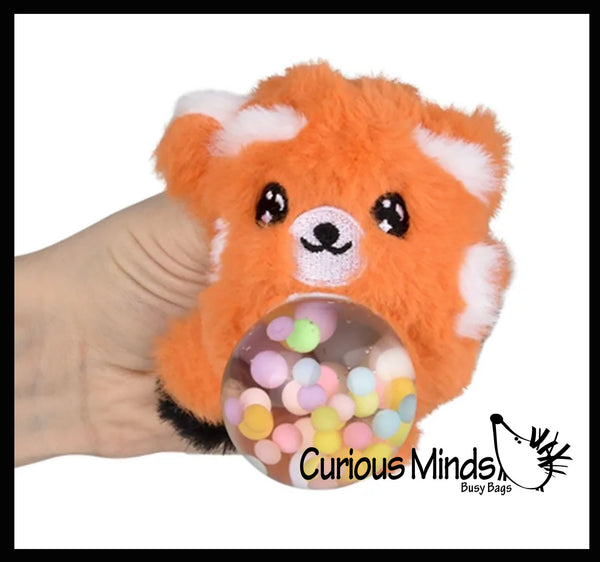 Plush Red Panda Bead Filled Squeeze Stress Balls - Sensory, Stress, Fi ...