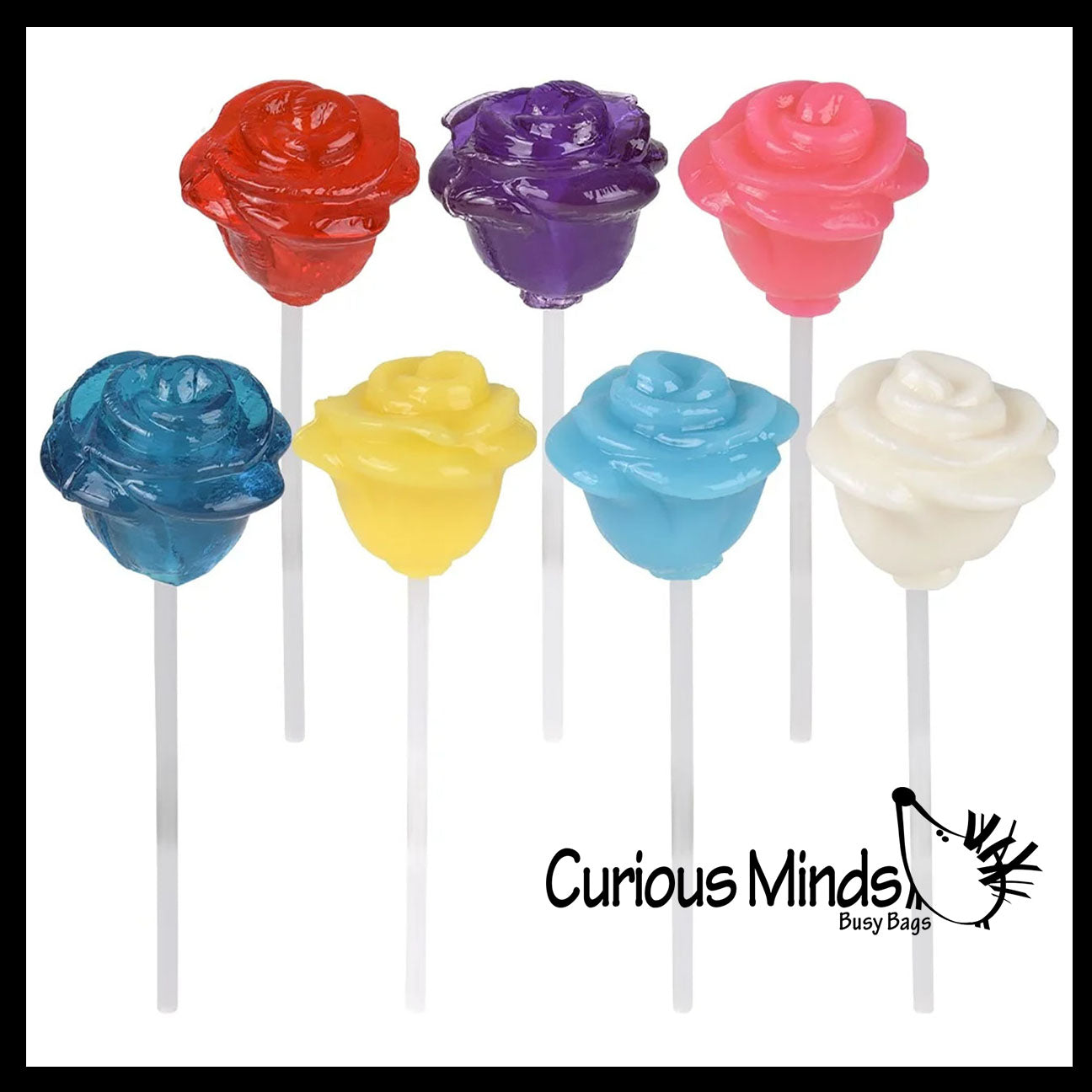 Rose Pop Lollipop Sucker Candy Flower Cute Valentines Day Treat ...