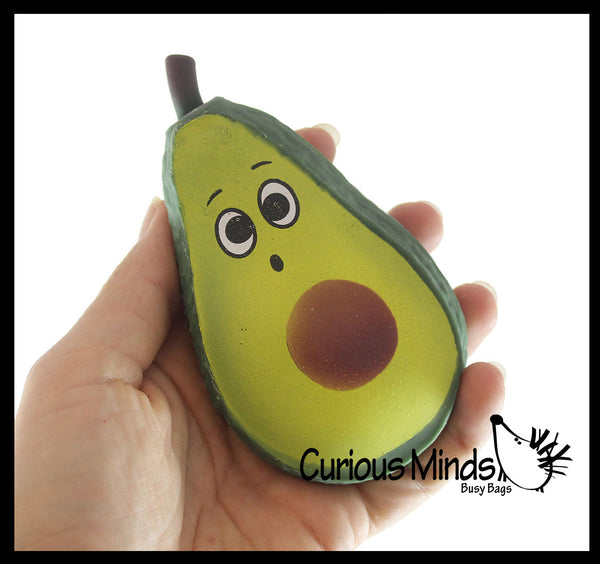 Sand Filled Squishy Banana and Avocado - Moldable Sensory, Stress, Squ ...