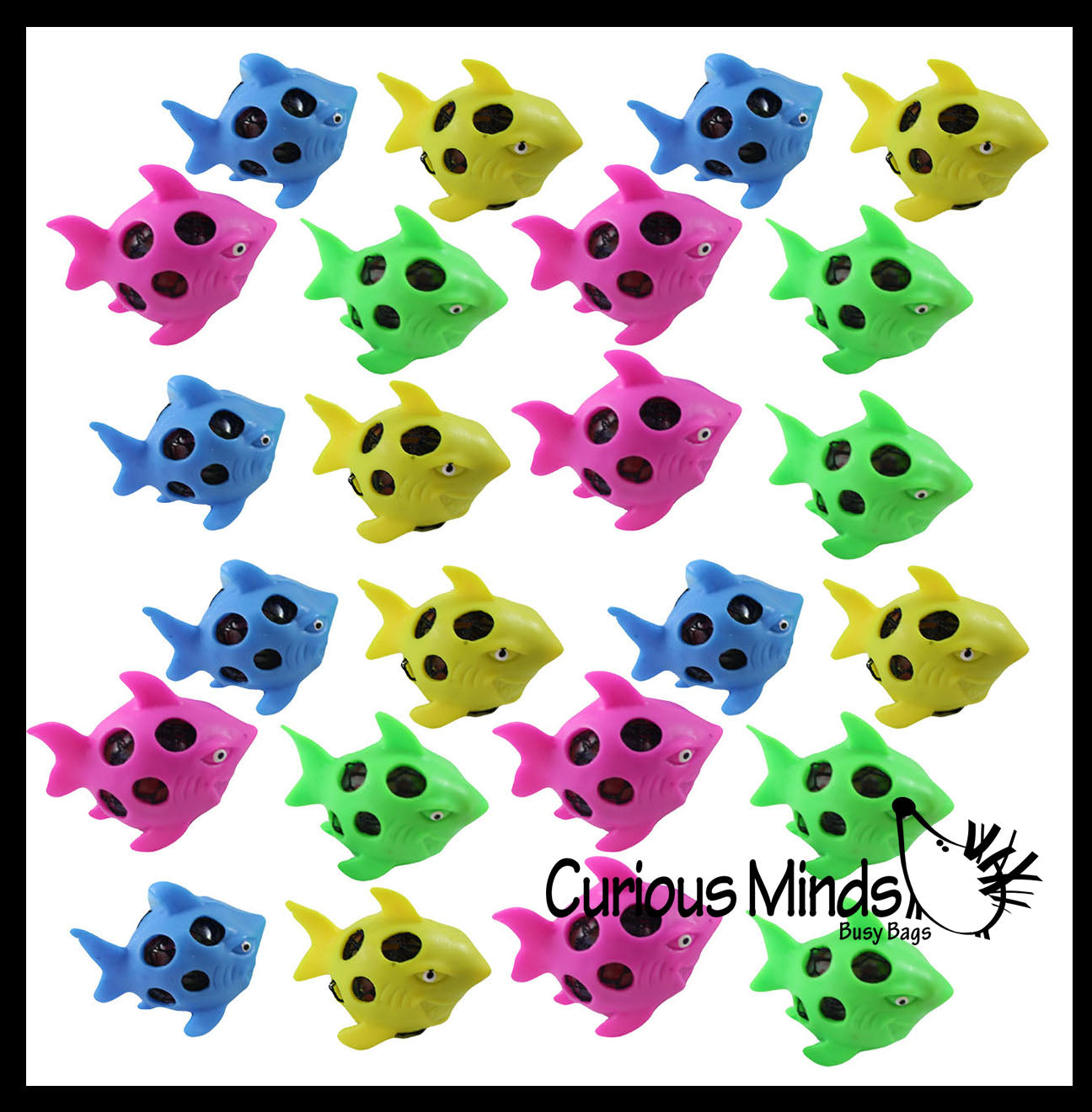 Shark Mesh Water Bead Filled Squeeze Stress Ball -Mesh - Sensory, Stre ...