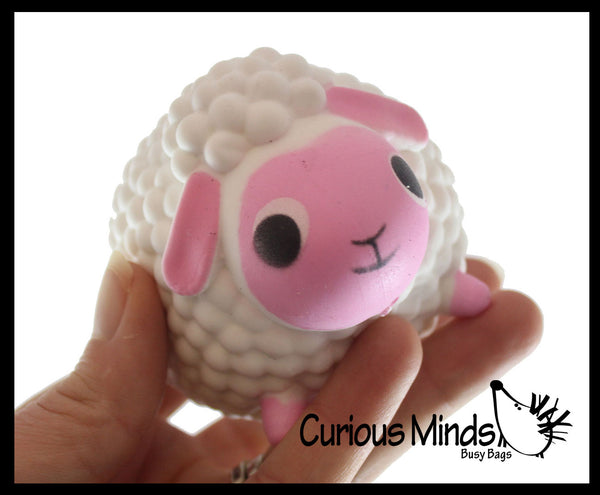 NEW - Large Lamb Sheep Easter Themed Creamy Doh Filled Squeeze Stress ...