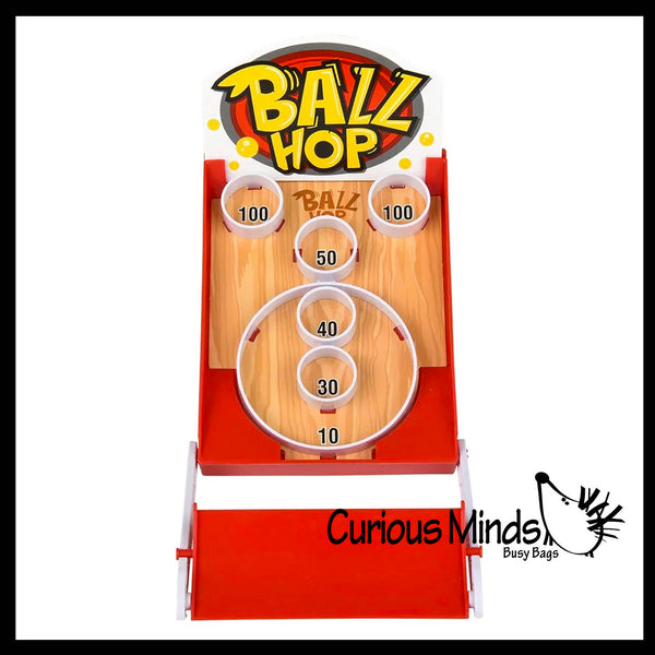 NEW - Mini Arcade Ball Toss Tabletop Sports Game - Launch Balls into S ...