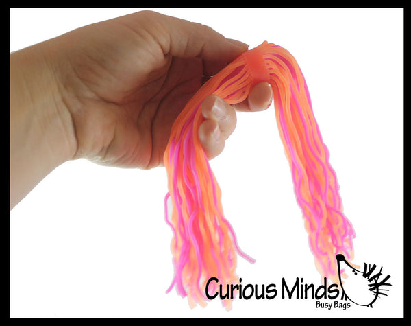 Spaghetti Sensory Ball - Stringy Noodle Fine Hair Stress Ball Fidget T ...