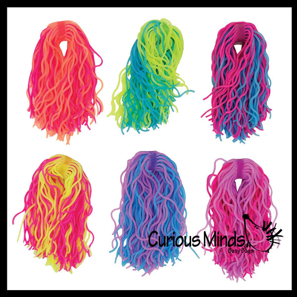Spaghetti Sensory Ball - Stringy Noodle Fine Hair Stress Ball Fidget T ...