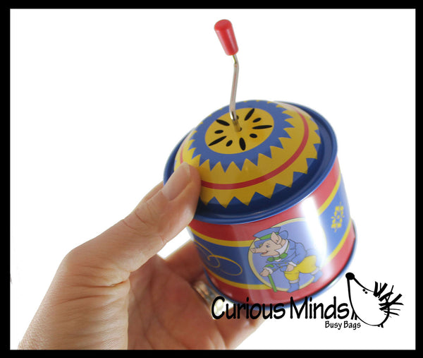 Tin Music Box - Wind Up Classic Toy - Mechanical Musical Toy - Fidget ...