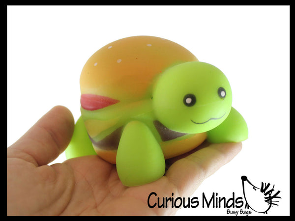 NEW - Turtle Burger Squishy Squeeze Stress Ball Soft Doh Filling - Lik ...
