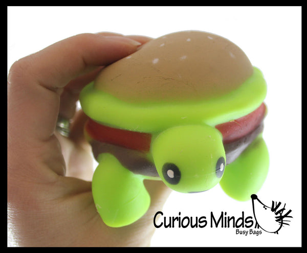 NEW - Turtle Burger Squishy Squeeze Stress Ball Soft Doh Filling - Lik ...