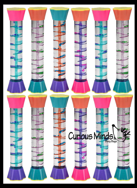NEW - Bubble Helix Spiral Liquid Dripping Stick Timer - Calm Down Jar ...
