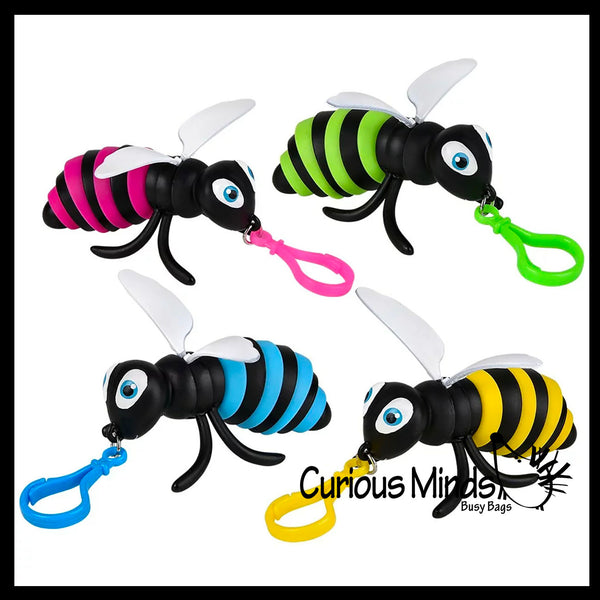 NEW - Bumble Bee Fidget - Clip-on Wiggle Articulated Jointed Moving To ...