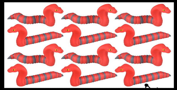Large Cobra Articulated Snakes - Wiggle Fidget Jointed Moving Creature ...