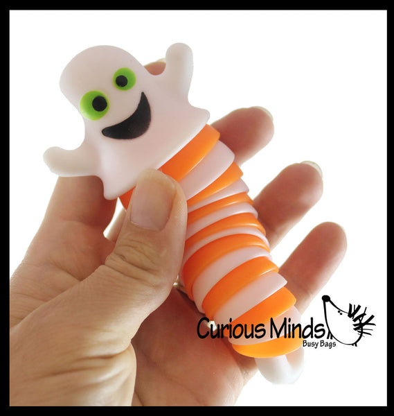2 Halloween Fidgets Ghost and Jack O Lantern Pumpkin - Wiggle Articula ...