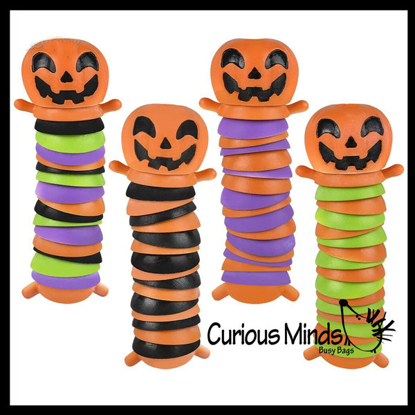 2 Halloween Fidgets Ghost and Jack O Lantern Pumpkin - Wiggle Articula ...