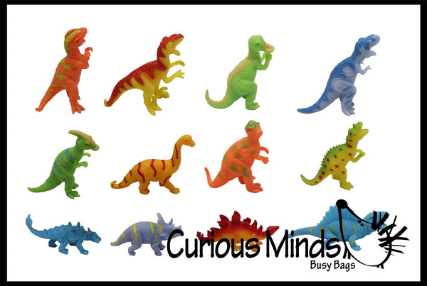 Tiny Stretchy Dinosaurs Animal - Sensory Fidget Toy - Dino Party Favor ...