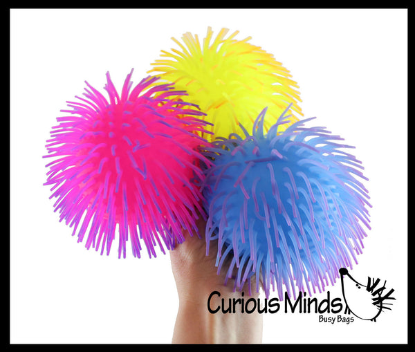 6" Puffer Ball - Indoor Soft Hairy Air-Filled Sensory Ball | Curious ...