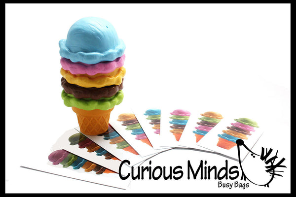 Ice Cream Cone with Pattern Cards - Pretend Play Food Game | Curious ...