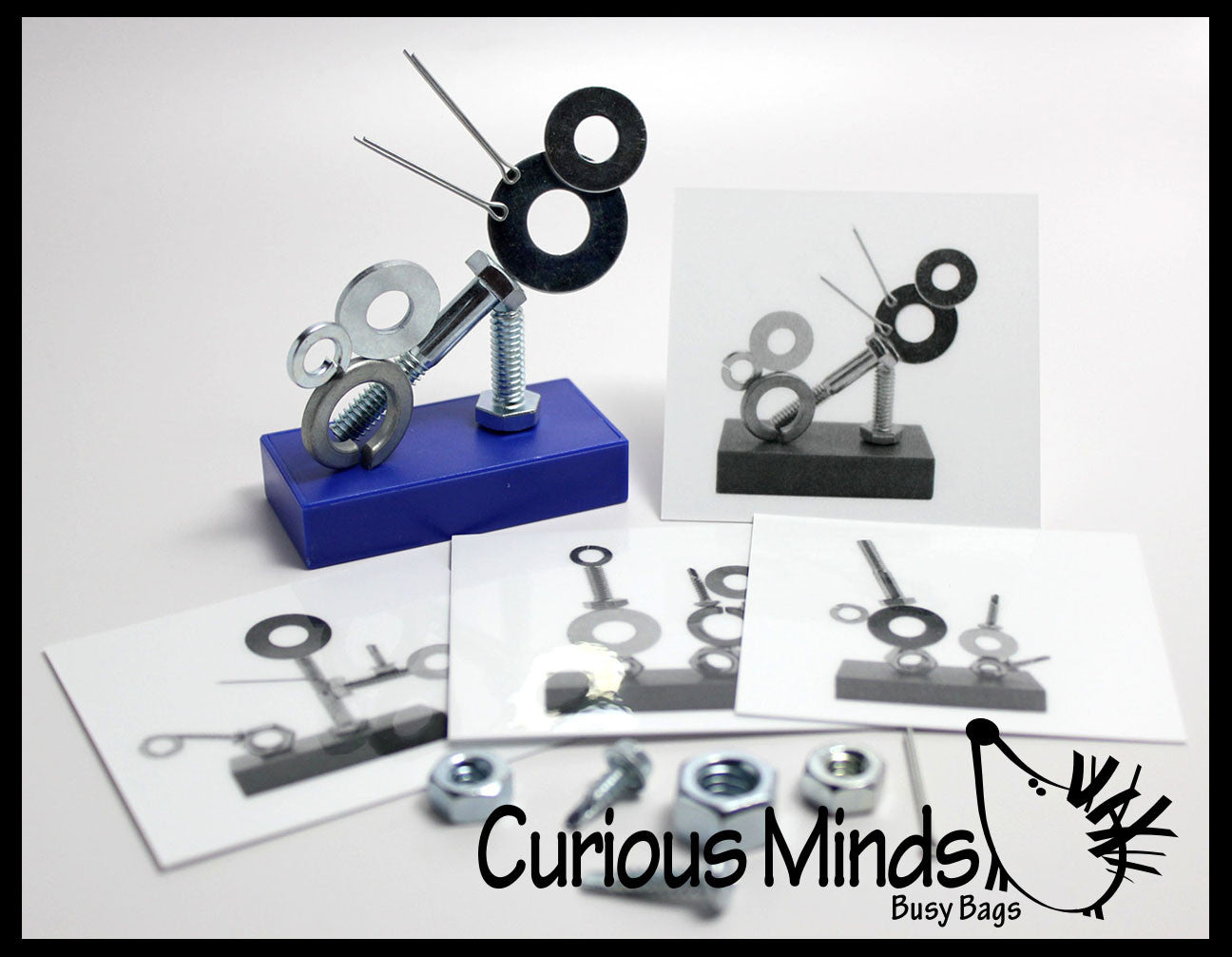 Magnetic Nuts and Bolts Pattern Busy Bag - Teach Magnetism and visual ...