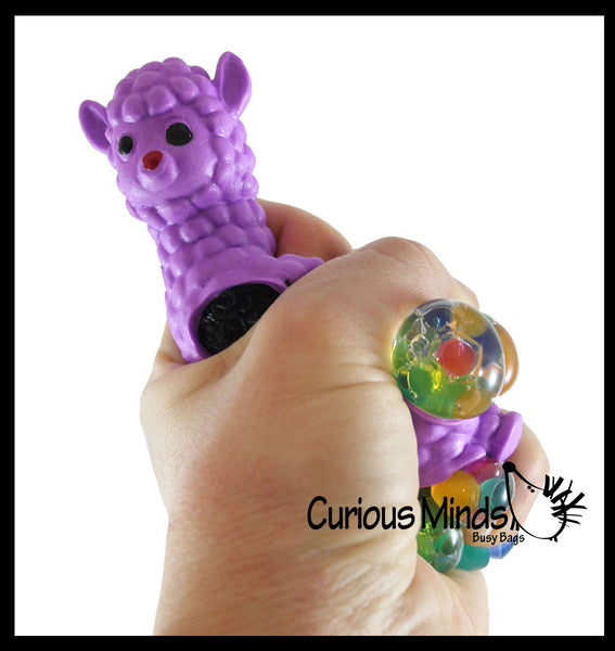 Alpaca Squishy Blob Mesh Ball with Soft Web - Squishy Fidget Ball ...