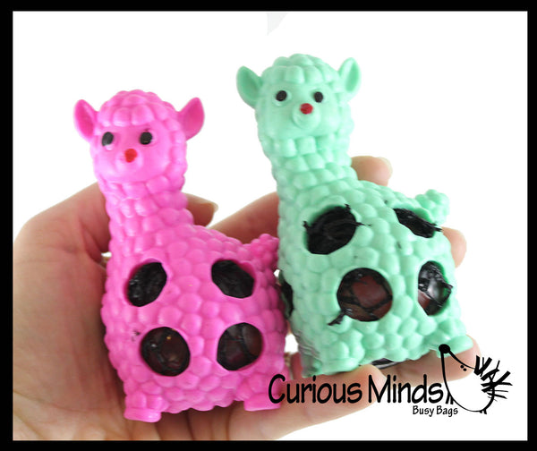 Alpaca Squishy Blob Mesh Ball with Soft Web - Squishy Fidget Ball ...