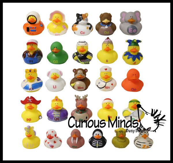 Matching Alphabet Ducks with Picture Cards - Rubber Duckies for Each L ...