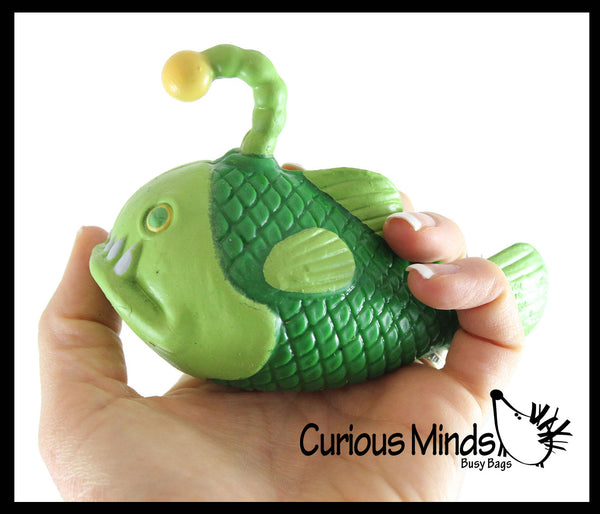 Angler Fish Cute Sea Creatures Stretchy and Squeezy Toy - Crunchy Bead ...