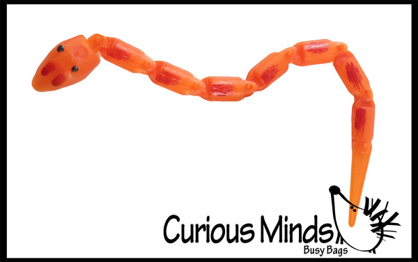 Mini Magic Jointed Moving Snakes - Classic Trick Toy - Plastic Segment ...