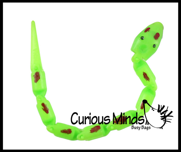 Mini Magic Jointed Moving Snakes - Classic Trick Toy - Plastic Segment ...