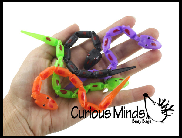 Mini Magic Jointed Moving Snakes - Classic Trick Toy - Plastic Segment ...
