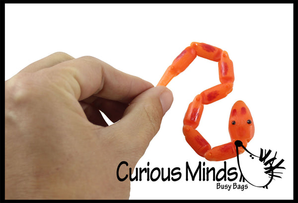 Mini Magic Jointed Moving Snakes - Classic Trick Toy - Plastic Segment ...