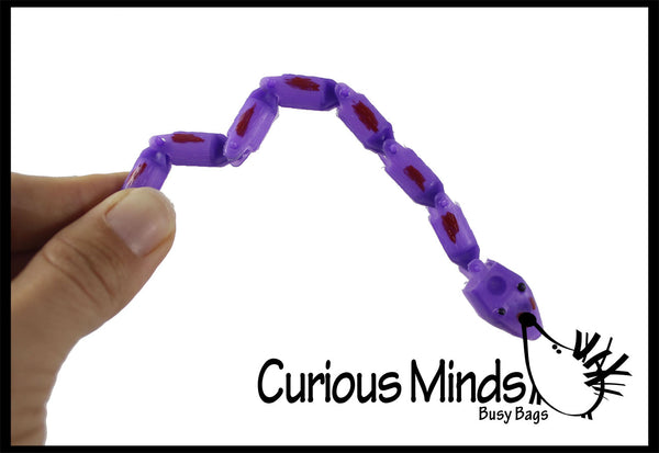 Mini Magic Jointed Moving Snakes - Classic Trick Toy - Plastic Segment ...