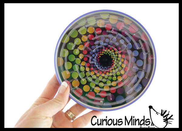 Large Tin BB Ball Maze Games Optical Illusion - Pill Maze Toys - Party ...