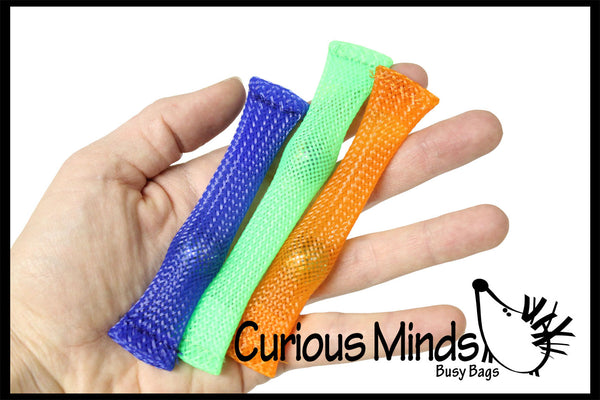 Mesh Tube and Marble Fidget Toy | Curious Minds Busy Bags