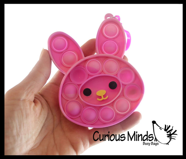 Small Bunny on Clip Bubble Popper Toy - Easter Themed - Easter Basket ...