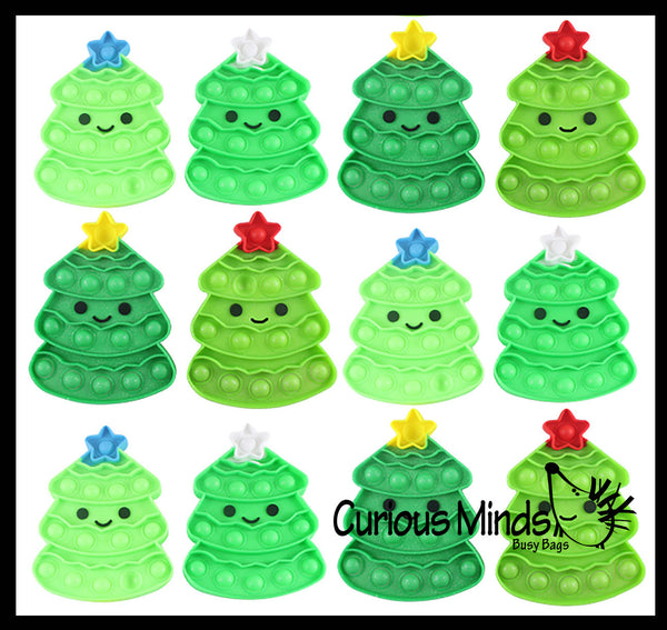 Cute Christmas Tree Festive Bubble Popper Fidget Toy - Fun Party Favor ...