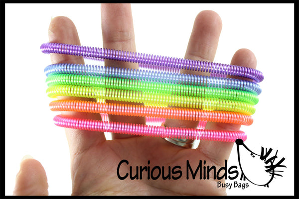 Bright Spring Coil Fidget Bracelets - Sensory Fidget Toy | Curious ...