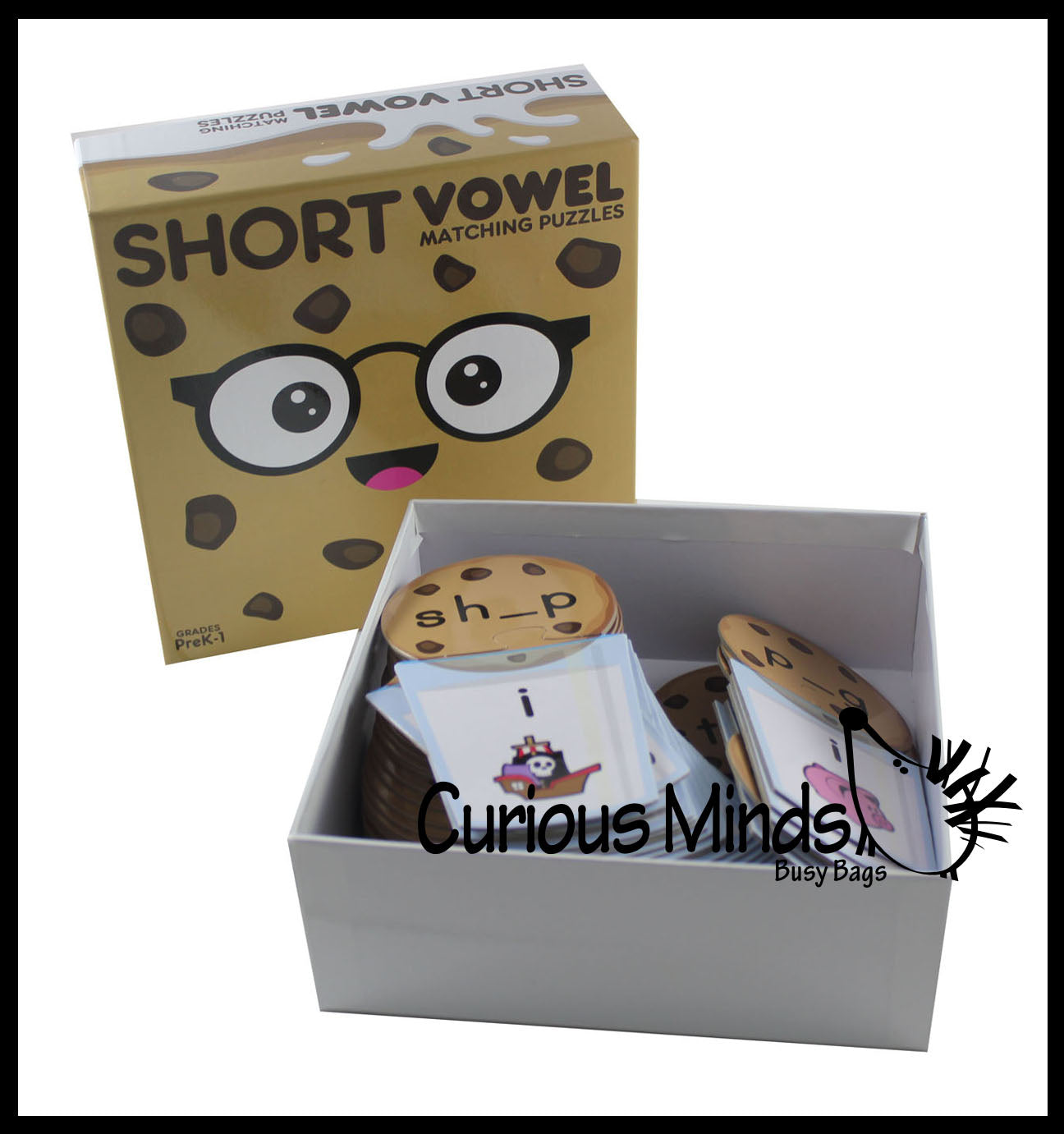 LAST CHANCE - LIMITED STOCK - SALE -Short Vowel Cookies and Milk Puzzl ...