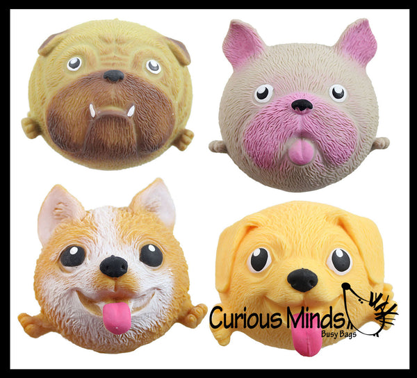 Cute Dog Soft Fluff Doh - Filled Squeeze Stress Balls - Sensory, Stres ...