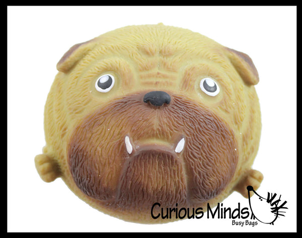 Cute Dog Soft Fluff Doh - Filled Squeeze Stress Balls - Sensory, Stres ...