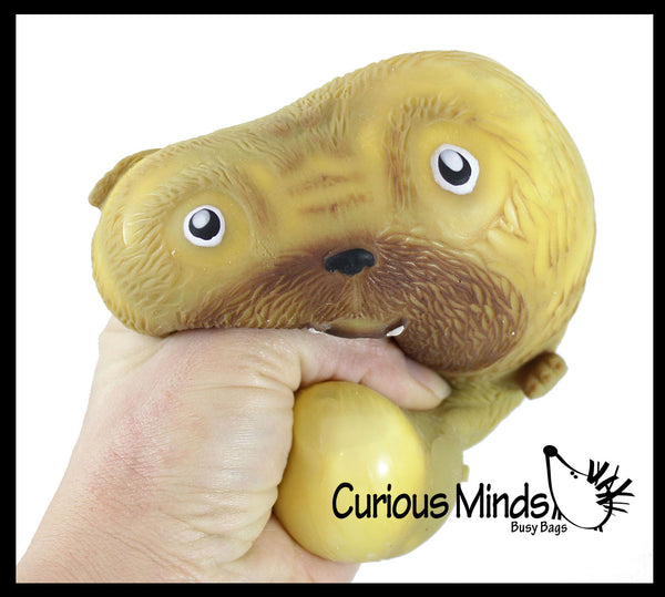 Cute Dog Soft Fluff Doh - Filled Squeeze Stress Balls - Sensory, Stres ...