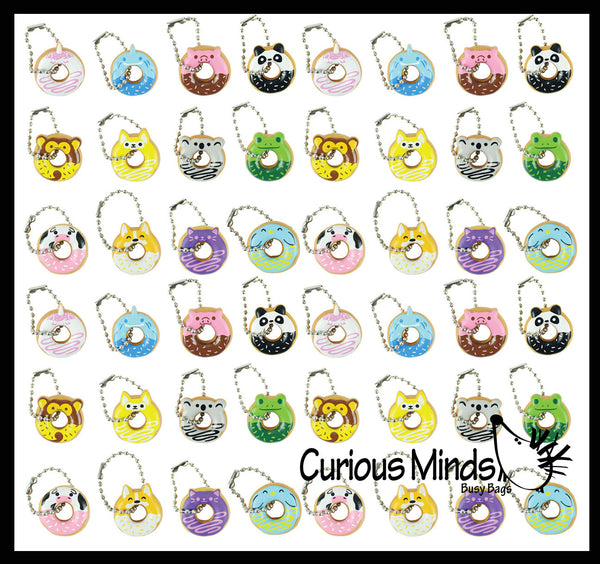 Cute Donut Animal Keychain Figurines - Mini Toys - Easter Egg Filler ...