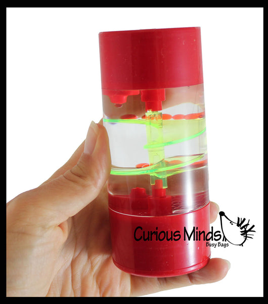 Bubble Spiral Liquid Dripping Timer - Calm Down Jar - Soothing and Cal ...