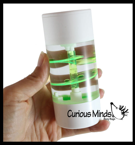Bubble Spiral Liquid Dripping Timer - Calm Down Jar - Soothing and Cal ...