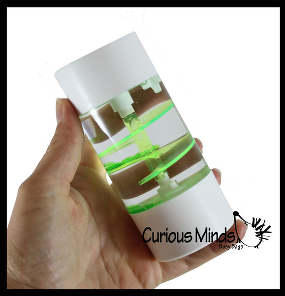 Bubble Spiral Liquid Dripping Timer - Calm Down Jar - Soothing and Cal ...