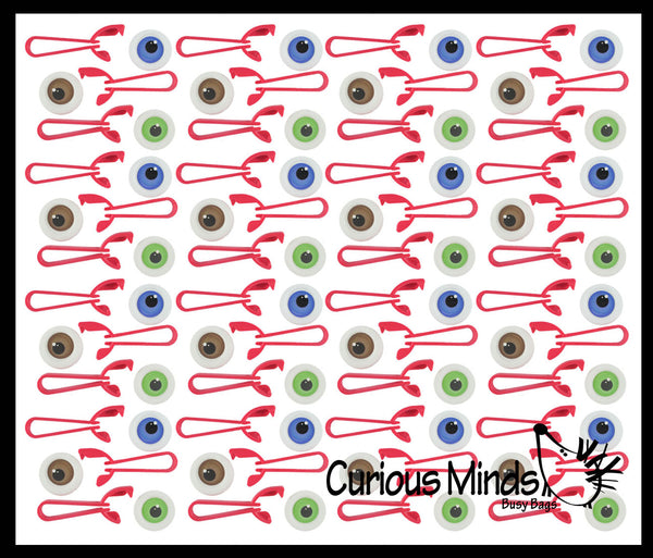 120 Eye Party Favors (Glow Bouncy Balls, Sticky, Disc Shooters) - Eyeb ...