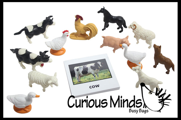 Animal Match - FARM - Miniature Animals with Matching Cards - 2 Part C ...